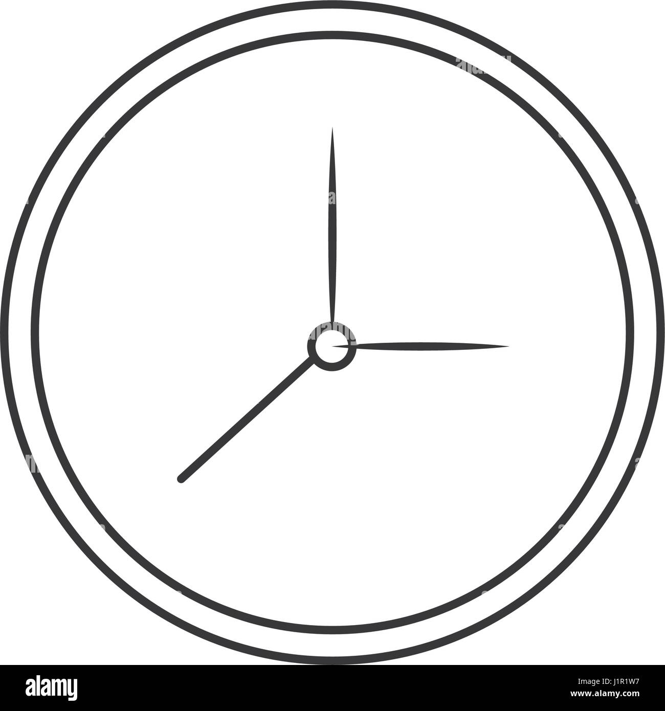 clock watch time element outline Stock Vector Image & Art - Alamy