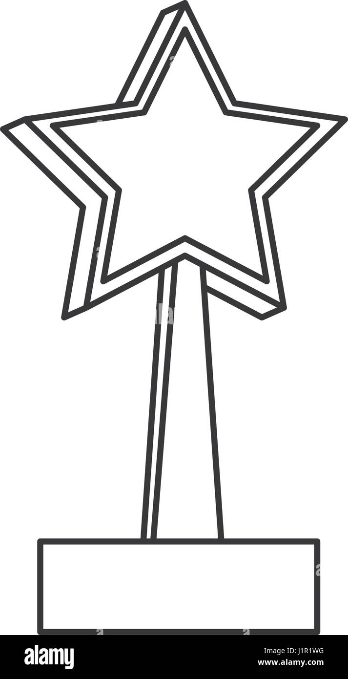 Star trophy icon image Black and White Stock Photos & Images - Alamy