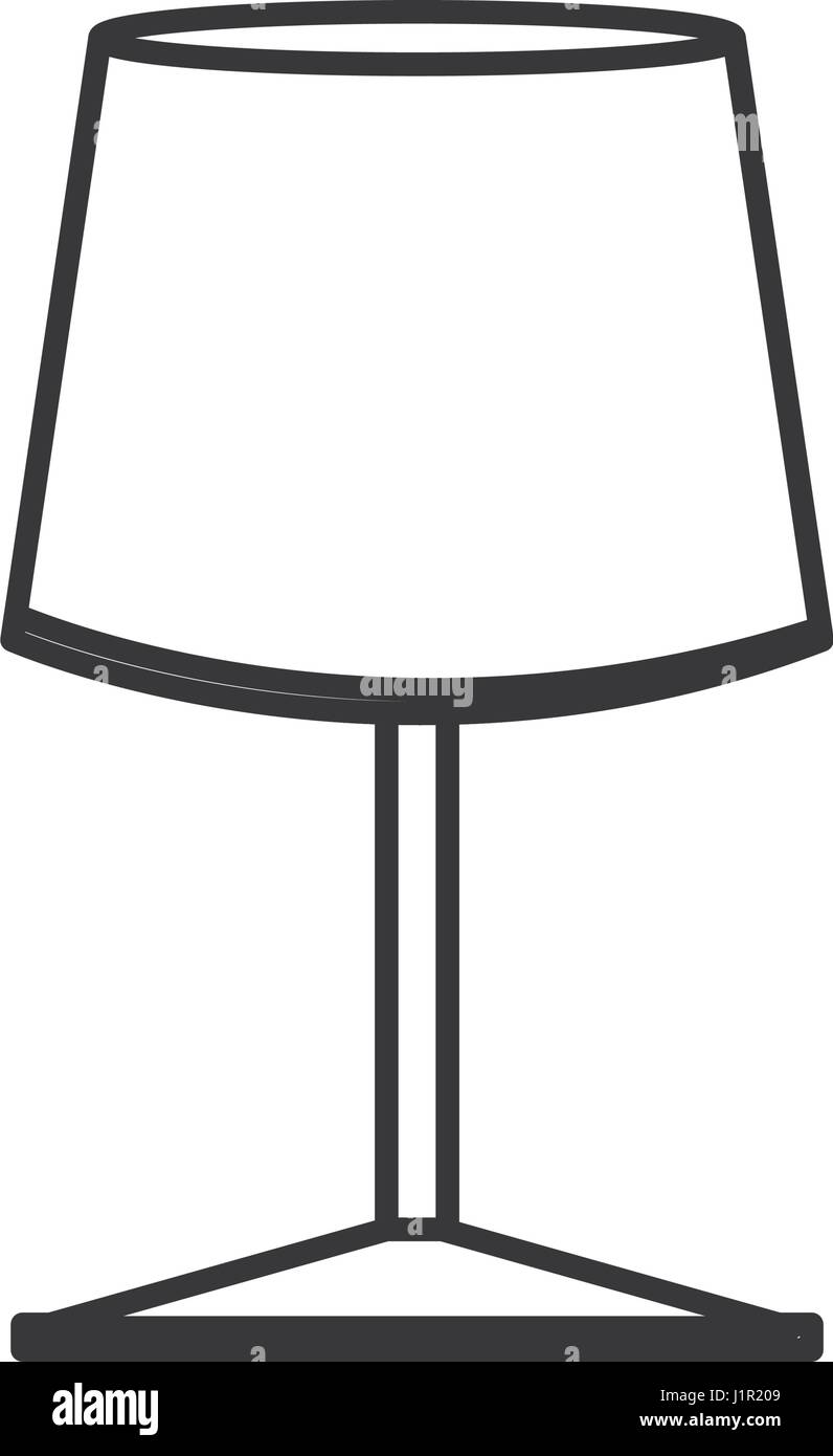 lamp light decoration electric outline Stock Vector Image & Art - Alamy