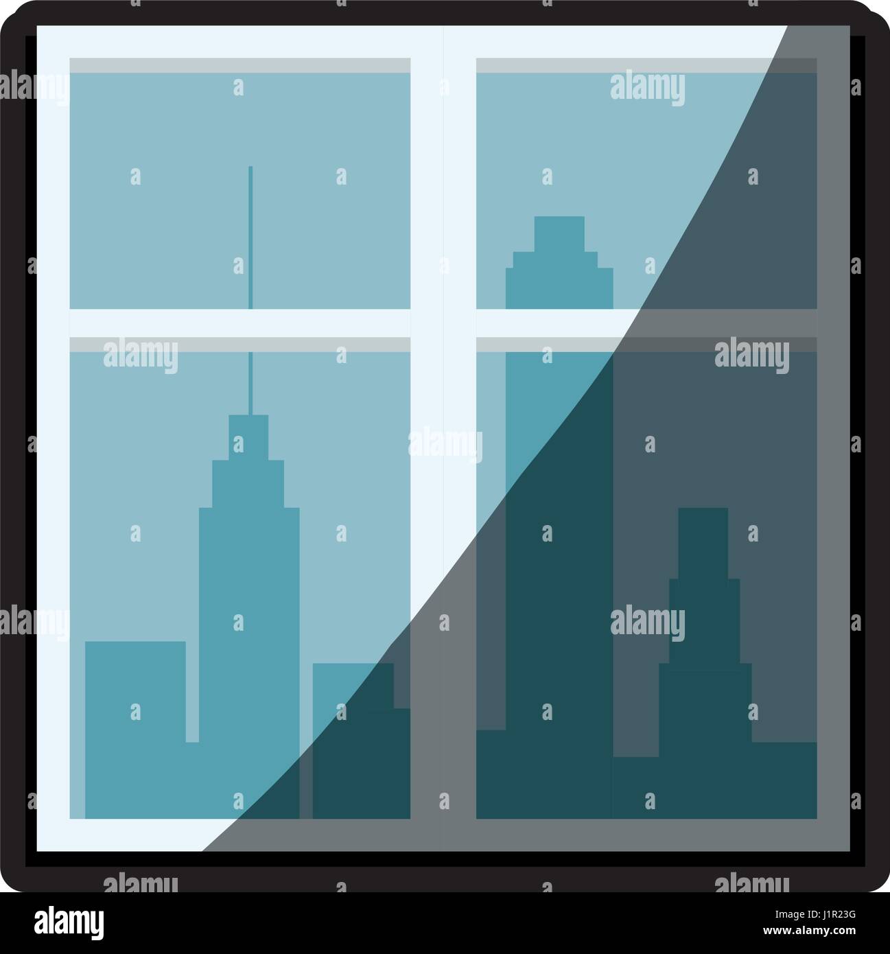 window urban building view shadow Stock Vector Image & Art - Alamy