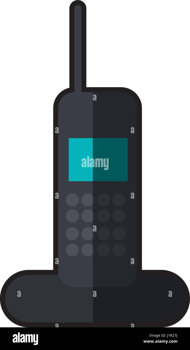 cordless phone technology call shadow Stock Vector Image & Art - Alamy