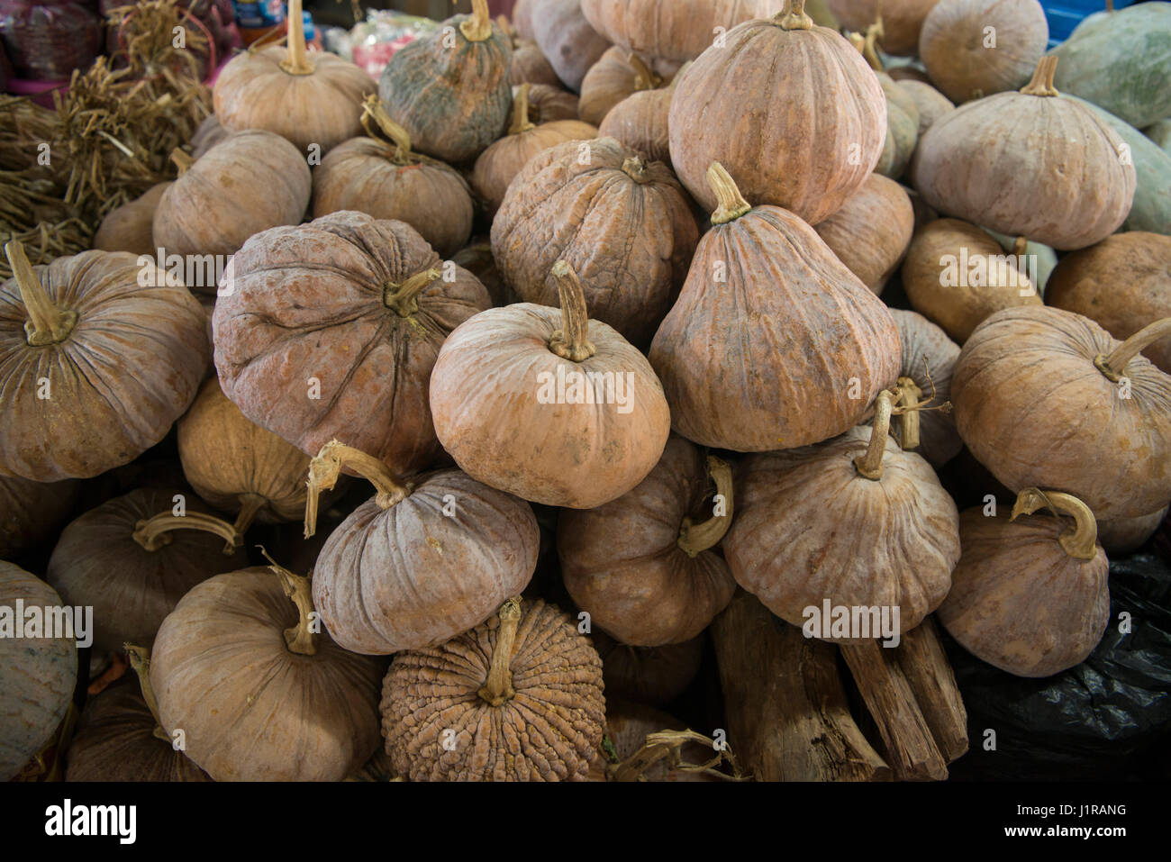 the market in the town of Phonsavan in the province Xieng Khuang in ...