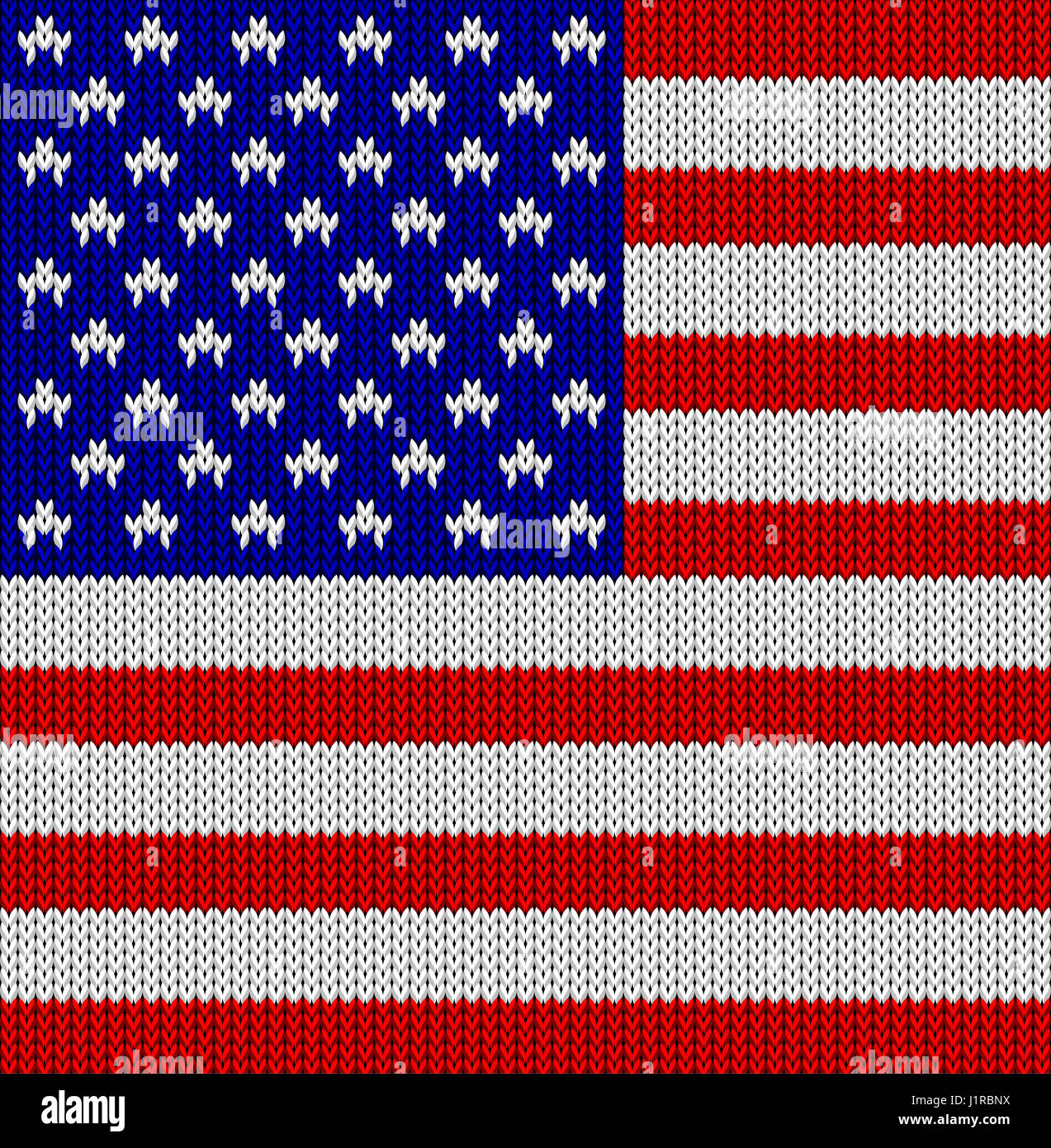 Knitted flag of the USA Stock Photo - Alamy