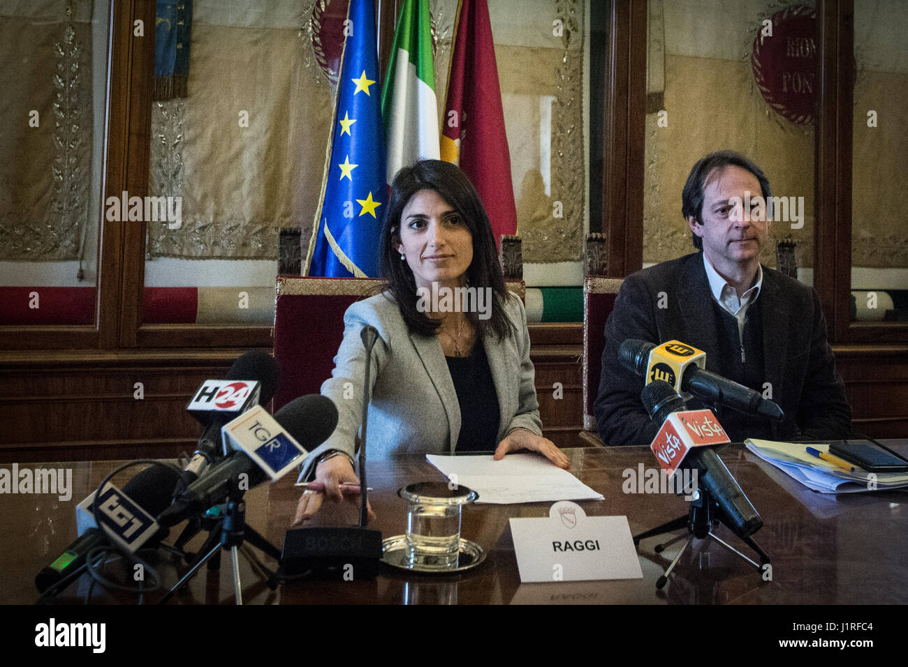 Press conference of Mayor Virginia Raggi, has appealed to the Tar to ...