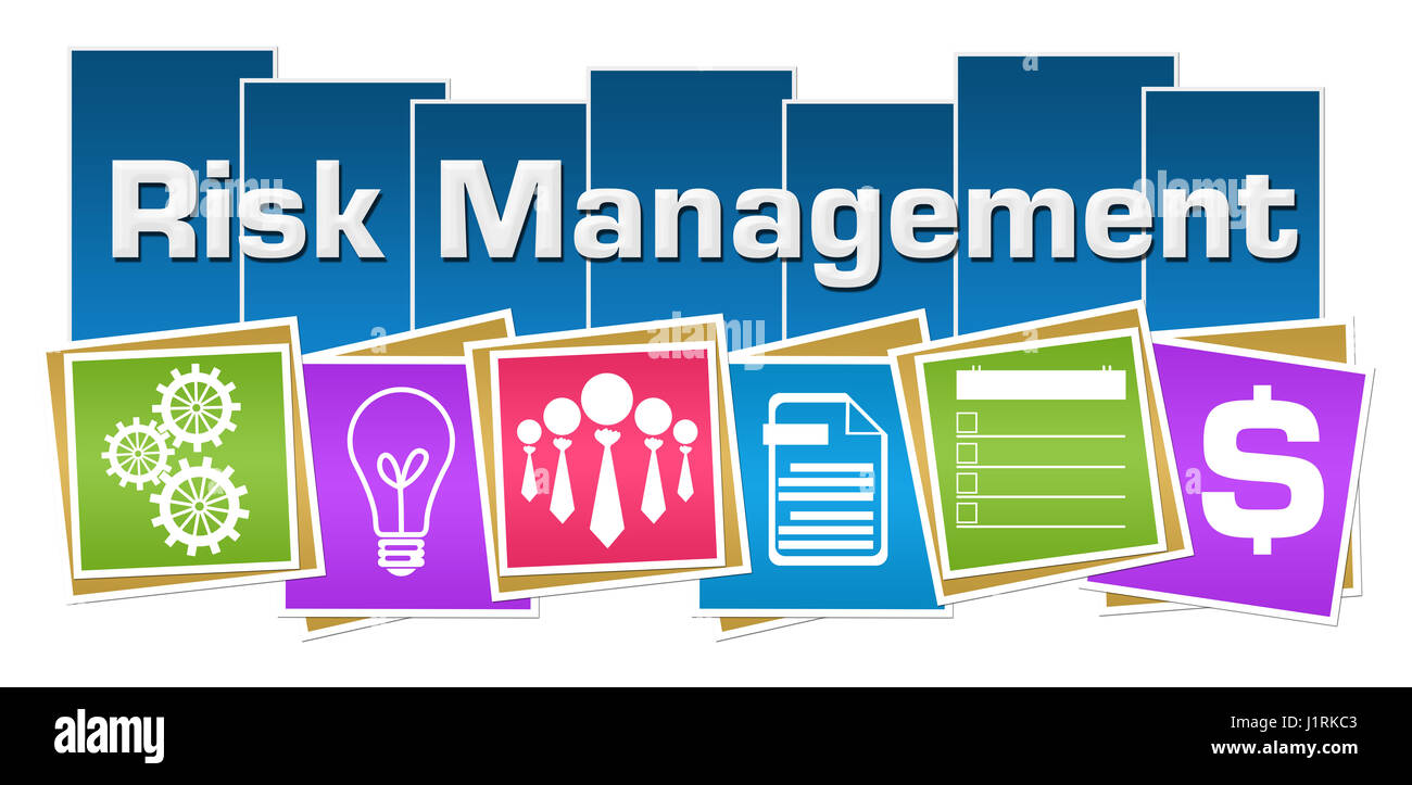 Risk Management Business Symbols Colorful Squares Stripes Stock Photo ...