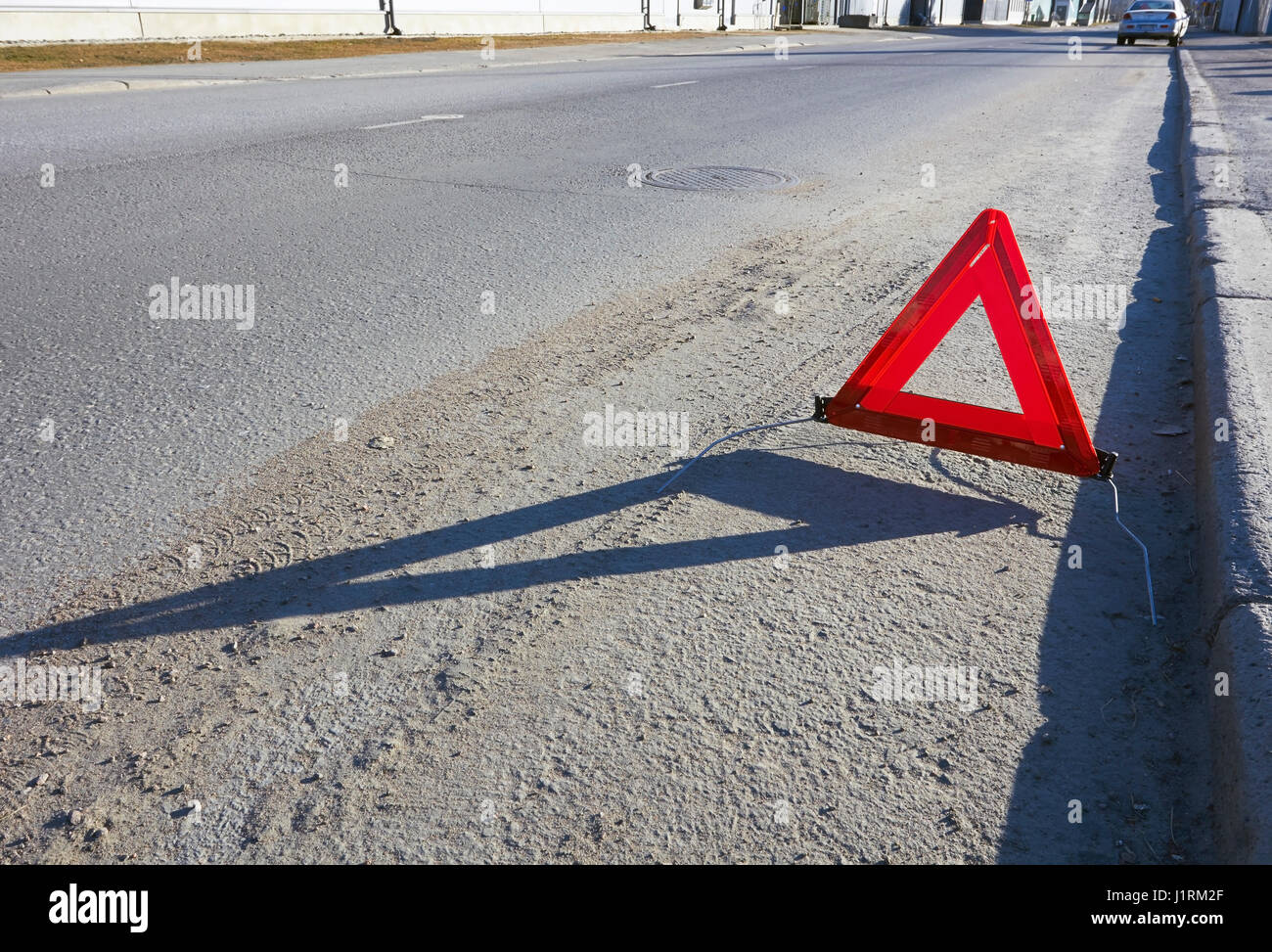 Red warning triangle hi-res stock photography and images - Alamy