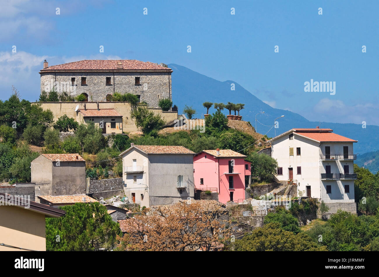 Panoramic view of Viggianello. Basilicata. Italy Stock Photo - Alamy