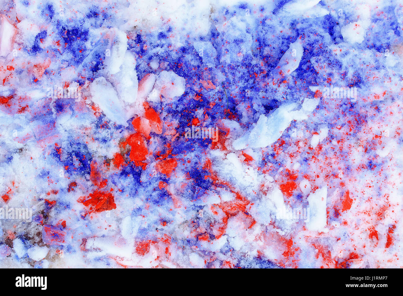 Beautiful Color Snow. Detail structure in snow Stock Photo - Alamy