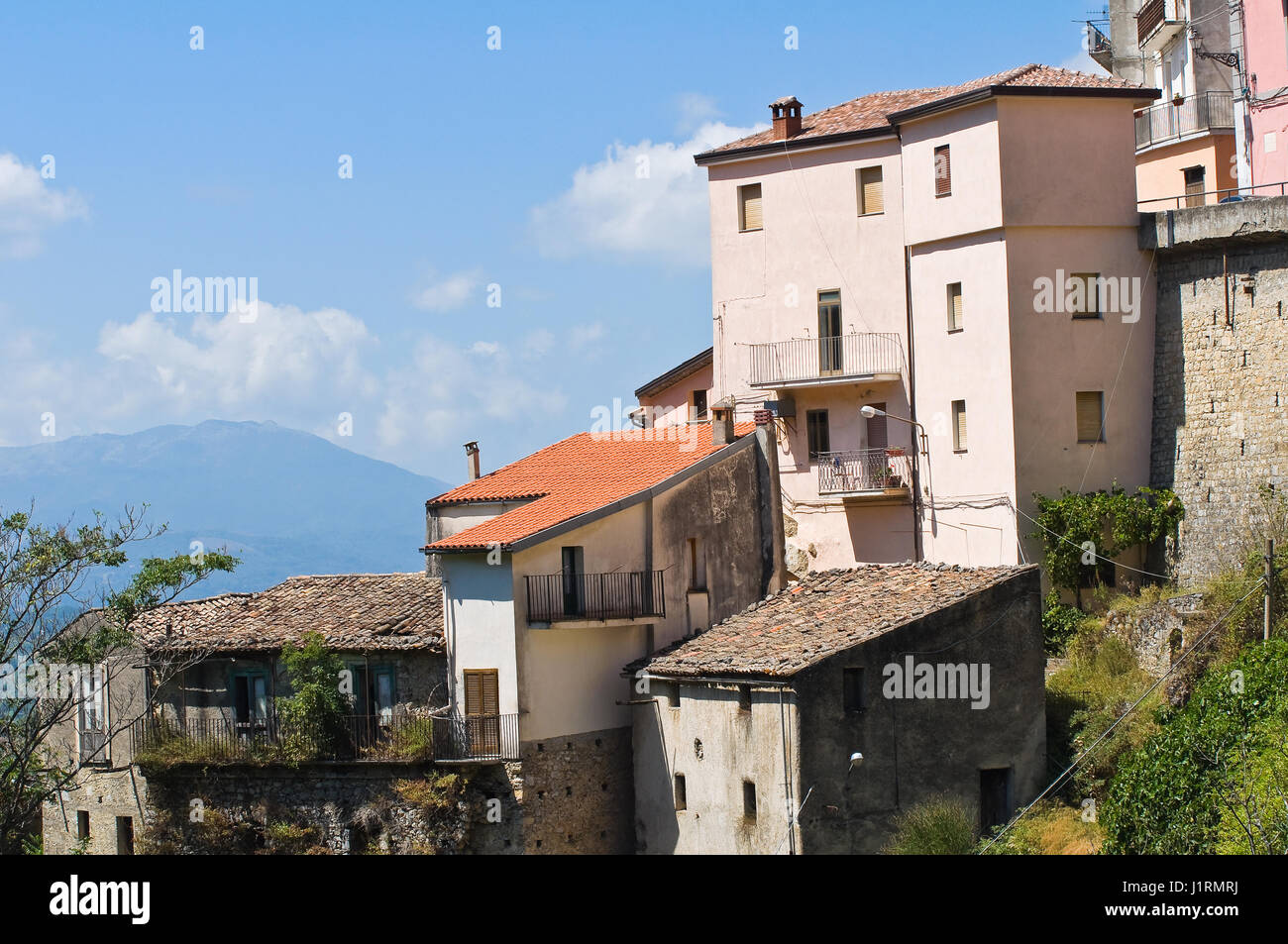 Panoramic view of Viggianello. Basilicata. Italy Stock Photo - Alamy