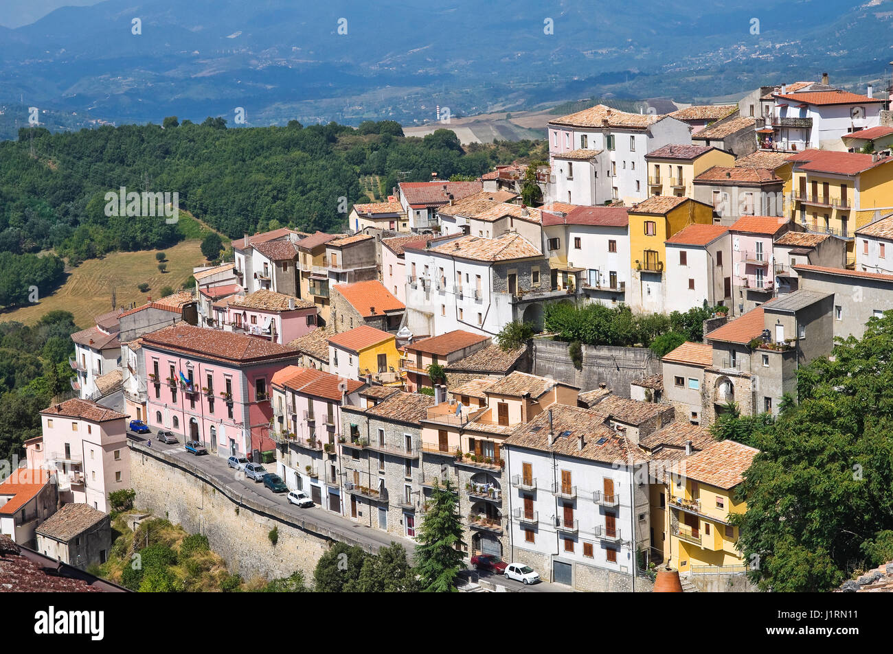 Panoramic view of Viggianello. Basilicata. Italy Stock Photo - Alamy