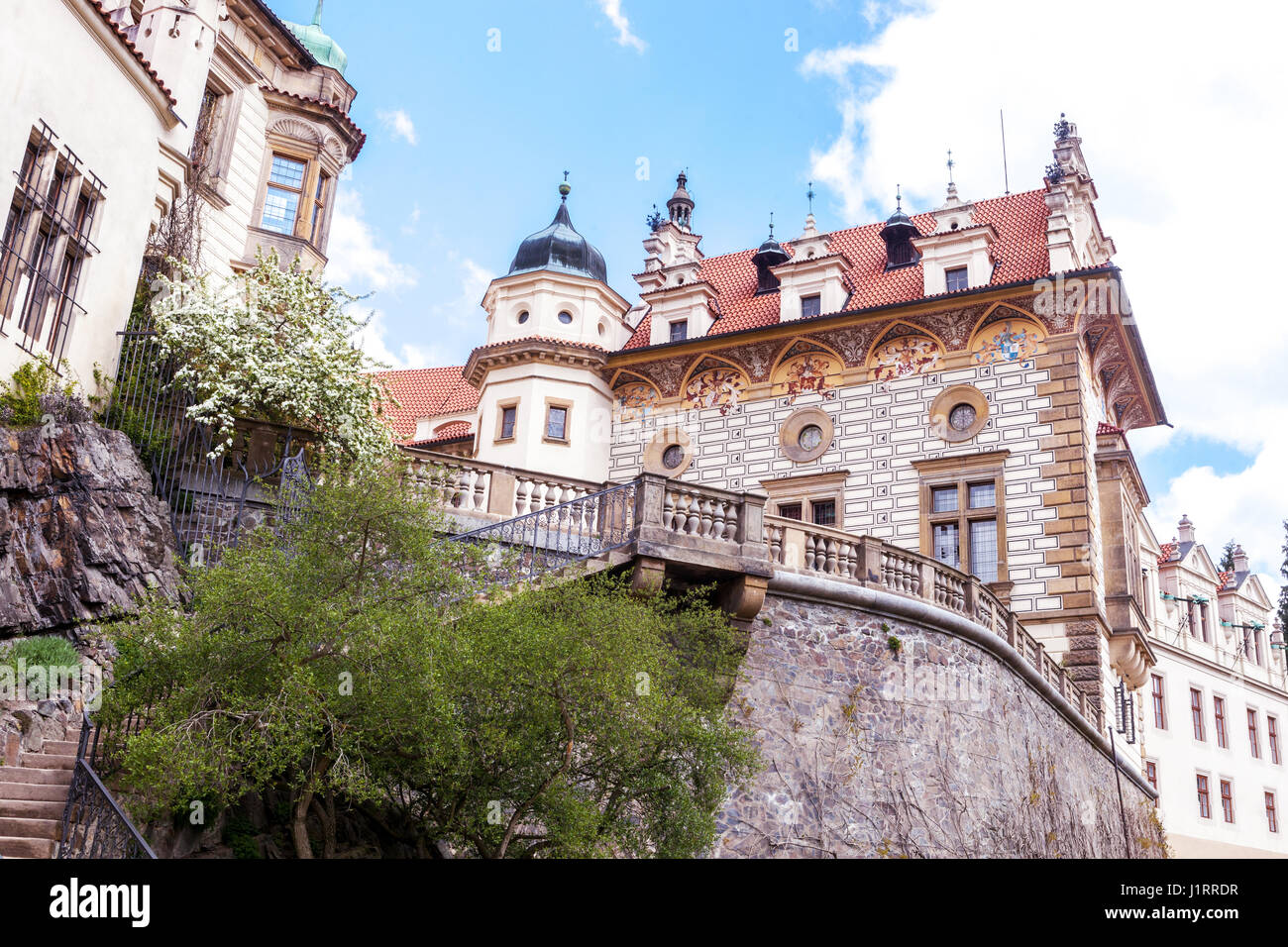 Prague Pruhonice Castle with a large park is located near Prague, Czech ...