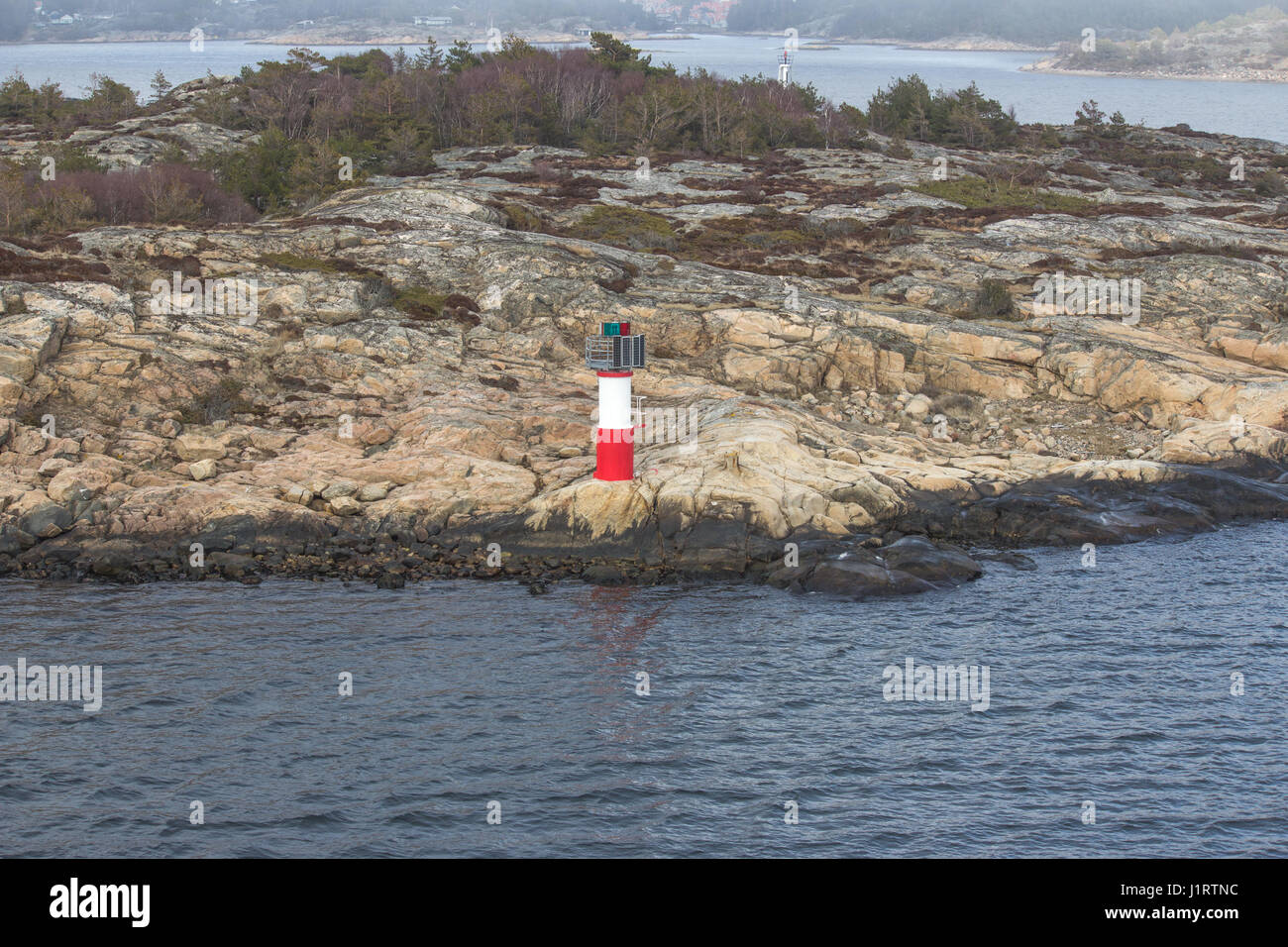 Sea mark/Navigation sign. On the Swedish coast Stock Photo - Alamy