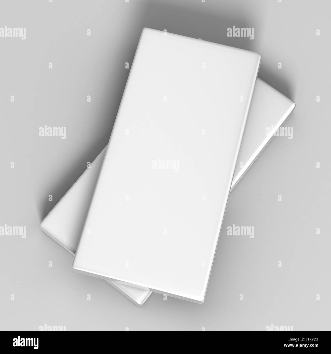 Chocolate White Paper Box Packaging Stick Sachet Set Mock up 3D render ...