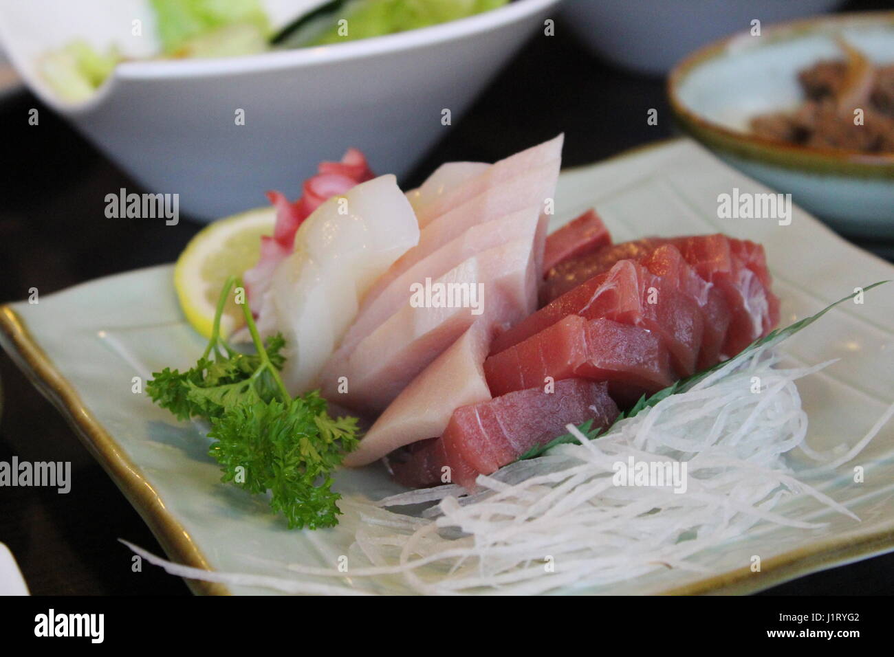 Plate of sashimi hi-res stock photography and images - Alamy