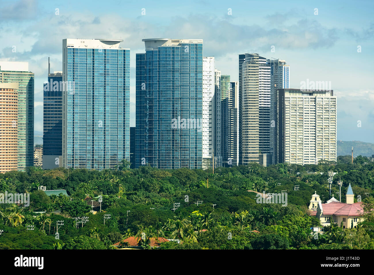 Modern green buildings in Bonifacio Global City, Manila, Philippines ...