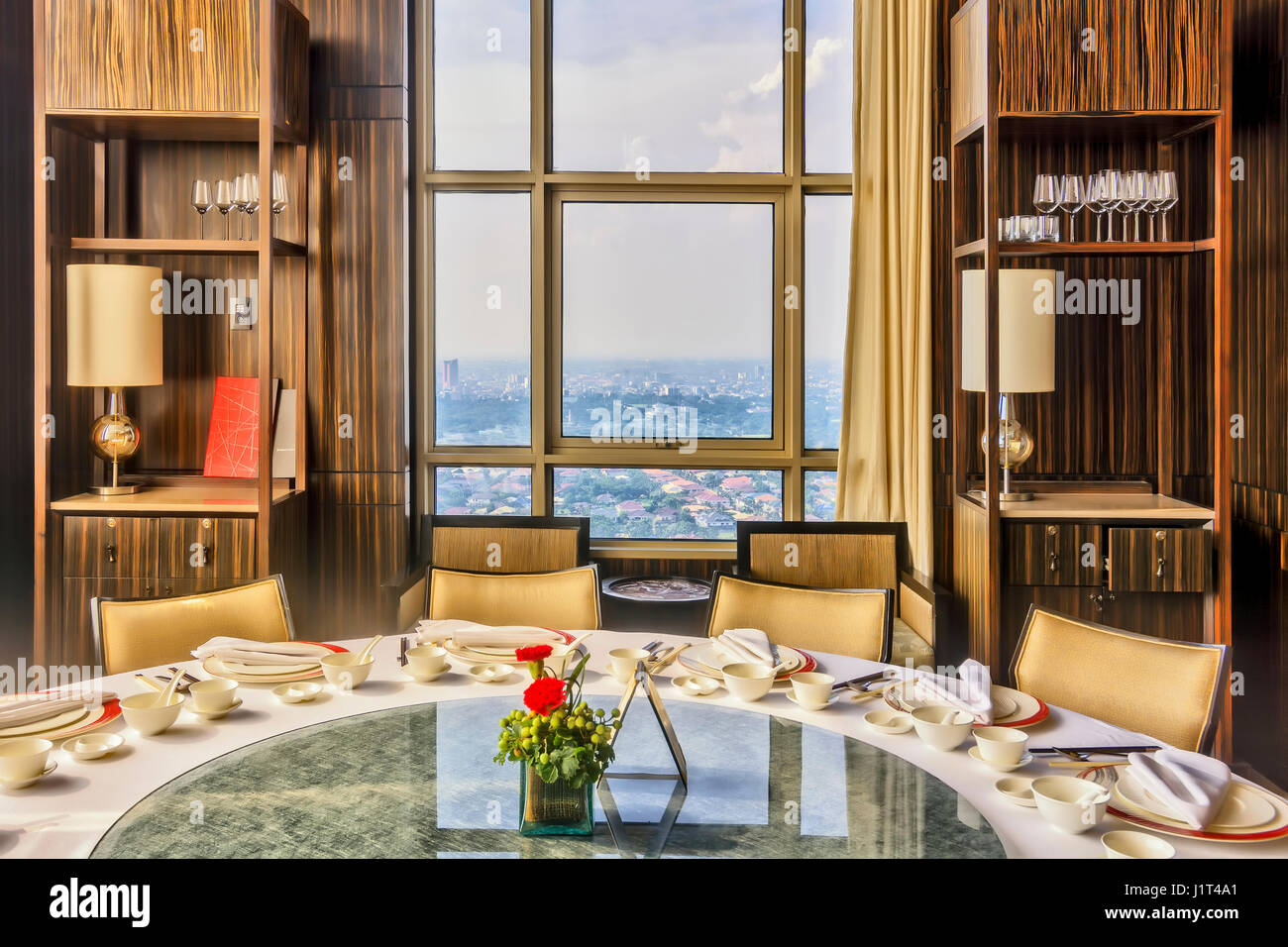 Chinese restaurant's table setting in a hotel Stock Photo - Alamy