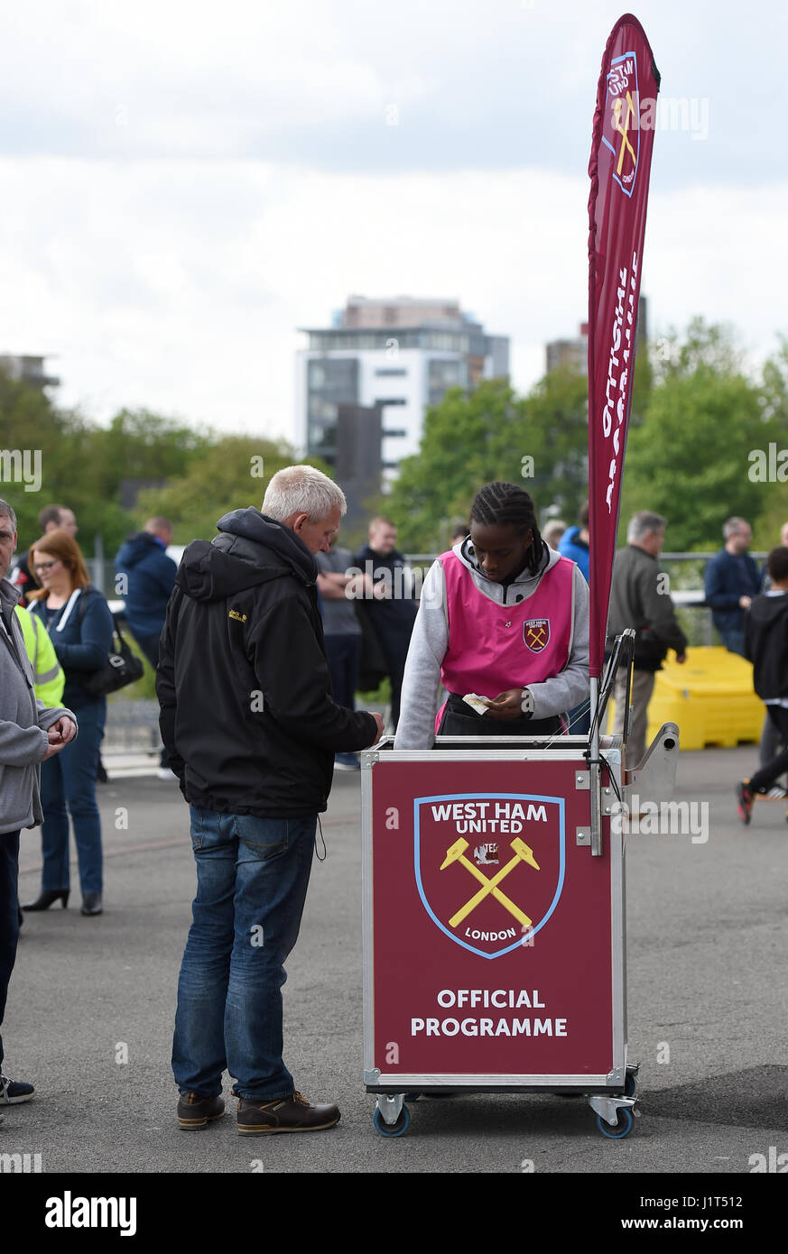 Matchday programmes on sale prior to the Premier League match at London ...