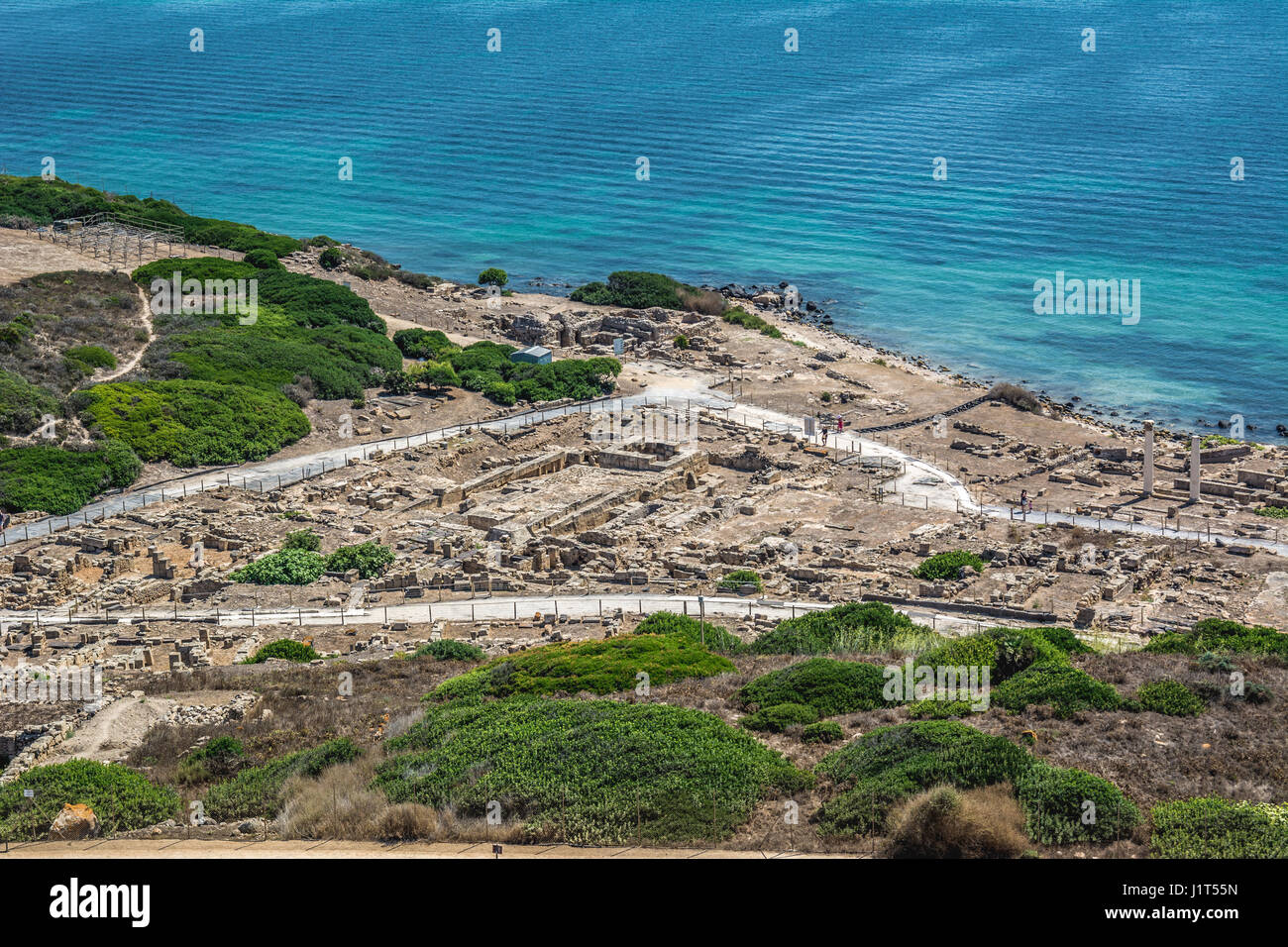 Corinthian ruins of Tharros village in Sinis peninsula, Cabras ...