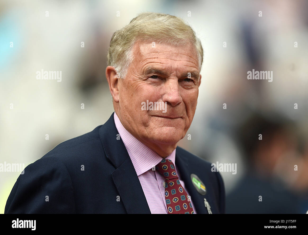 Former West Ham player Trevor Brooking during the Premier League match ...