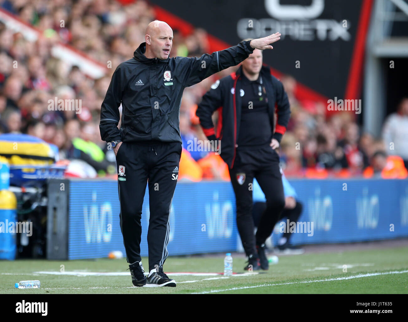 Middlesbrough manager Steve Agnew during the Premier League match at ...