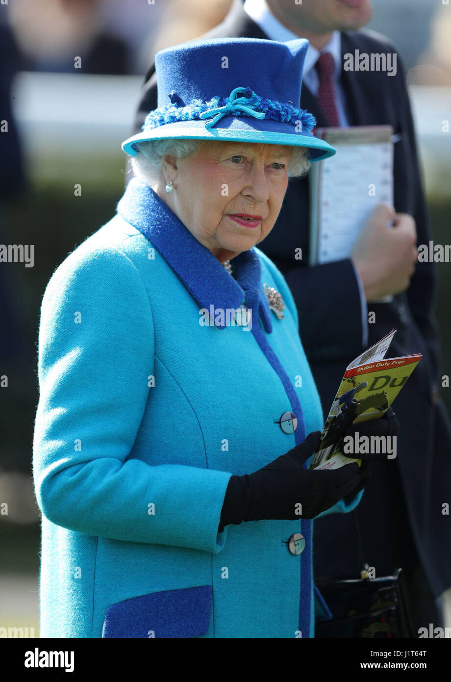 Queen Elizabeth II attends the Dubai Duty Free Spring Trials and Beer ...