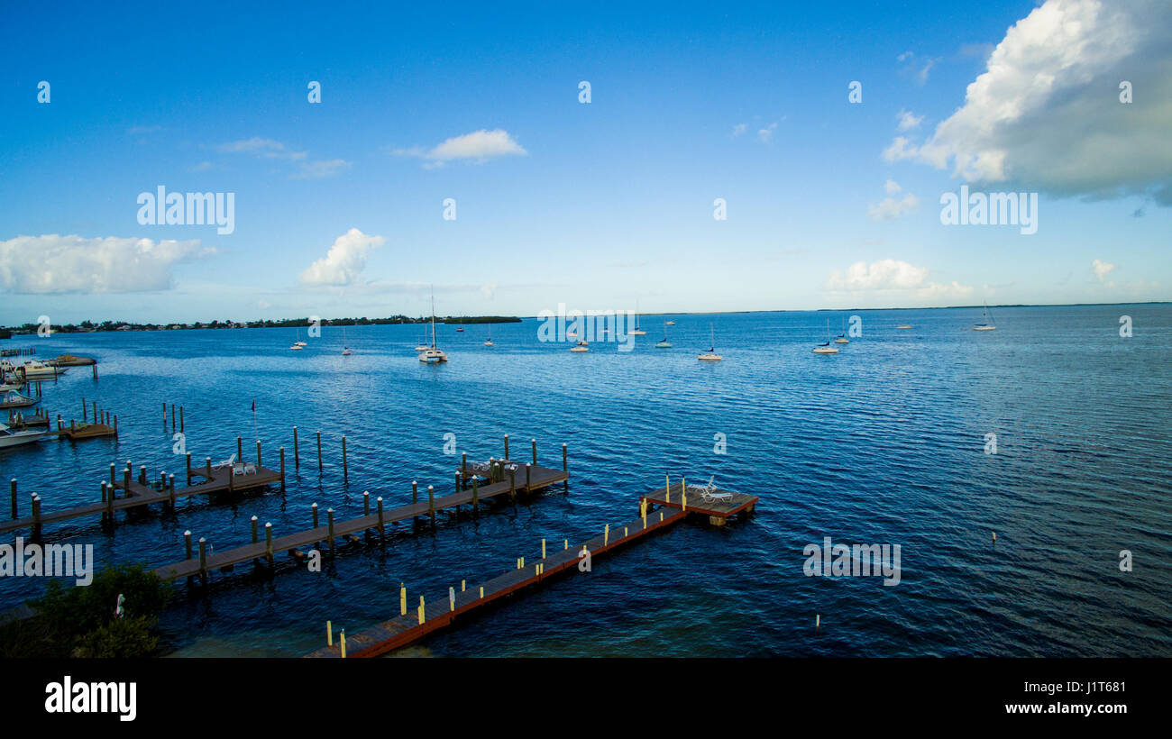 Florida keys oceans and resorts docks and ocean Stock Photo - Alamy