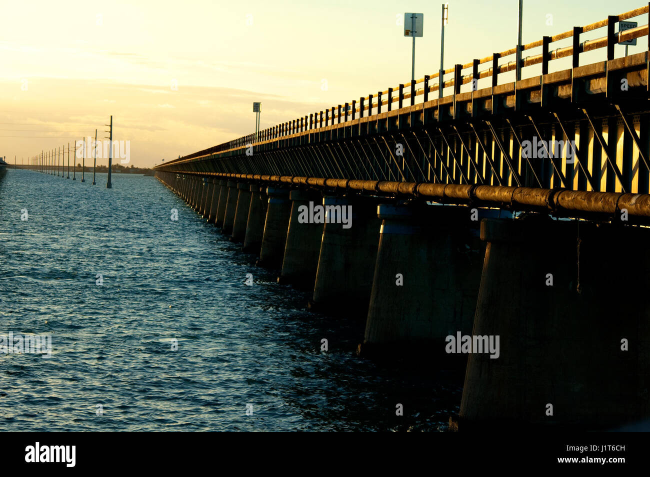 seven mile bridge marathon keys Florida usa Stock Photo - Alamy