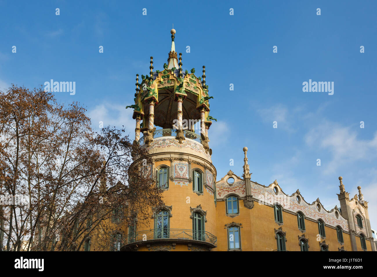Barcelona, Spain - January 03 2017: The tower of the La Rotonda, is a ...
