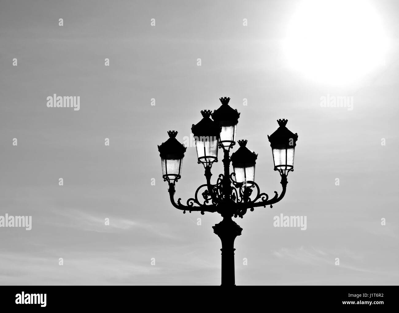 The Five Lamps Stock Photo - Alamy