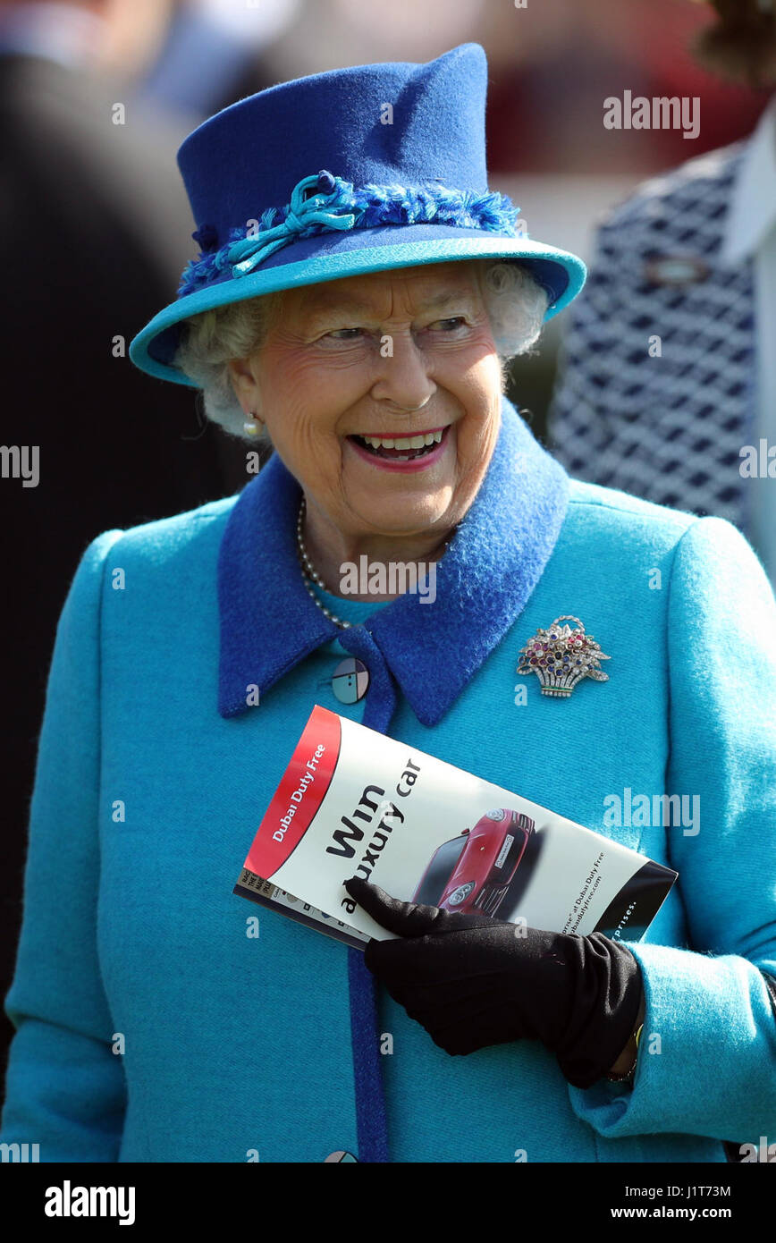 Queen Elizabeth II attends the Dubai Duty Free Spring Trials and Beer ...
