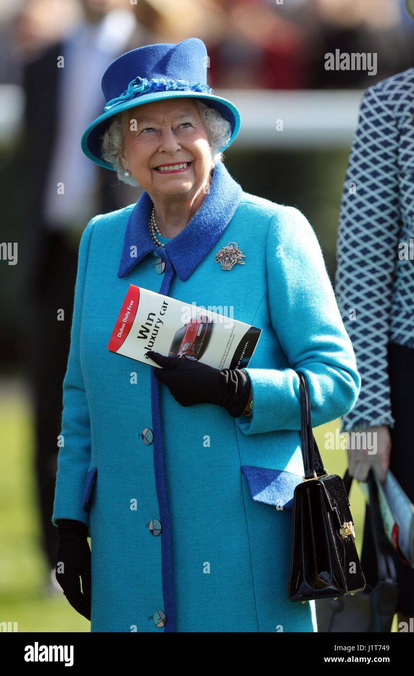 Queen Elizabeth II attends the Dubai Duty Free Spring Trials and Beer ...