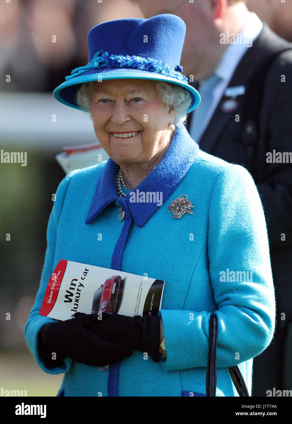 Queen Elizabeth II attends the Dubai Duty Free Spring Trials and Beer ...