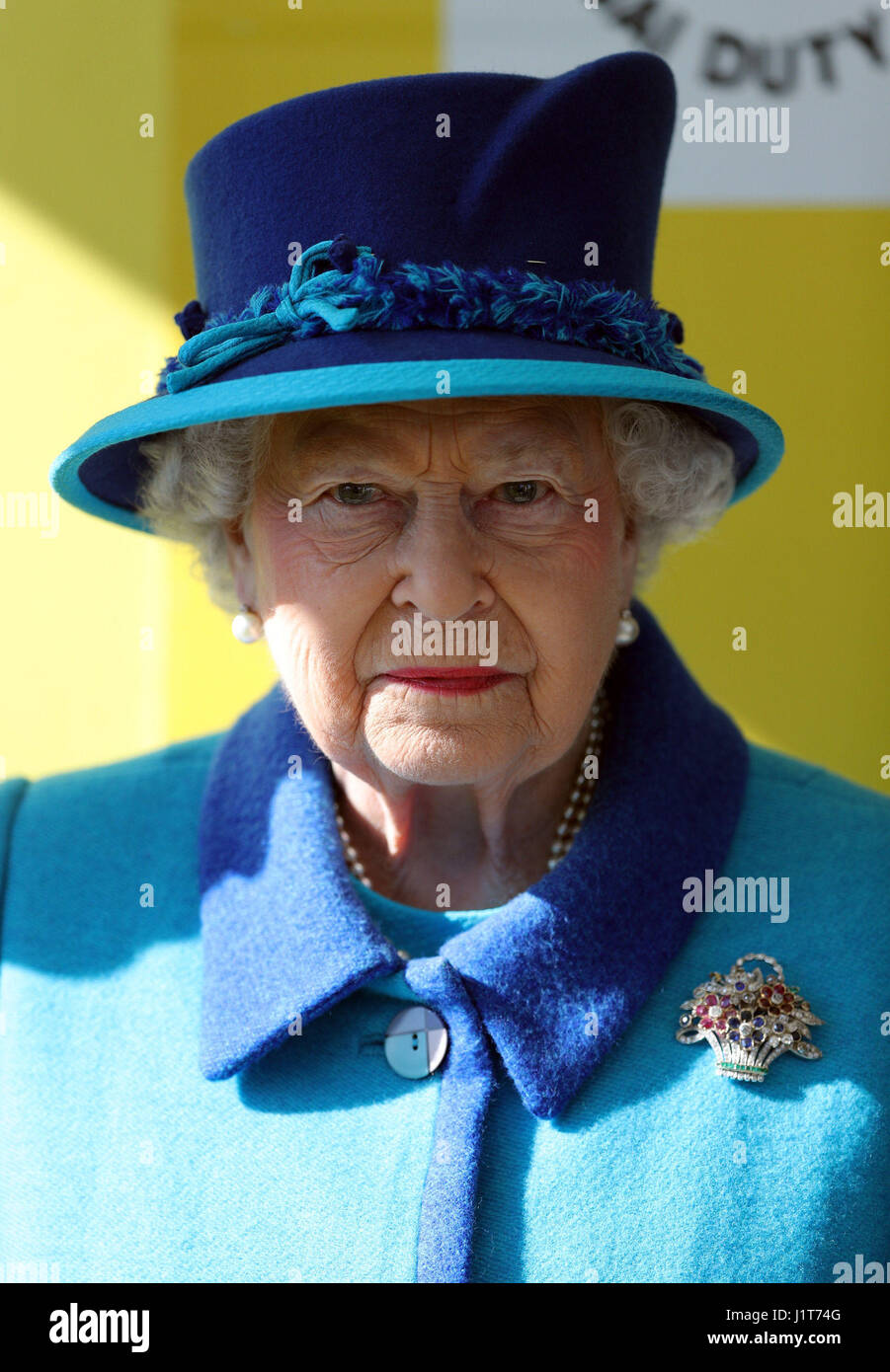 Queen Elizabeth II attends the Dubai Duty Free Spring Trials and Beer ...