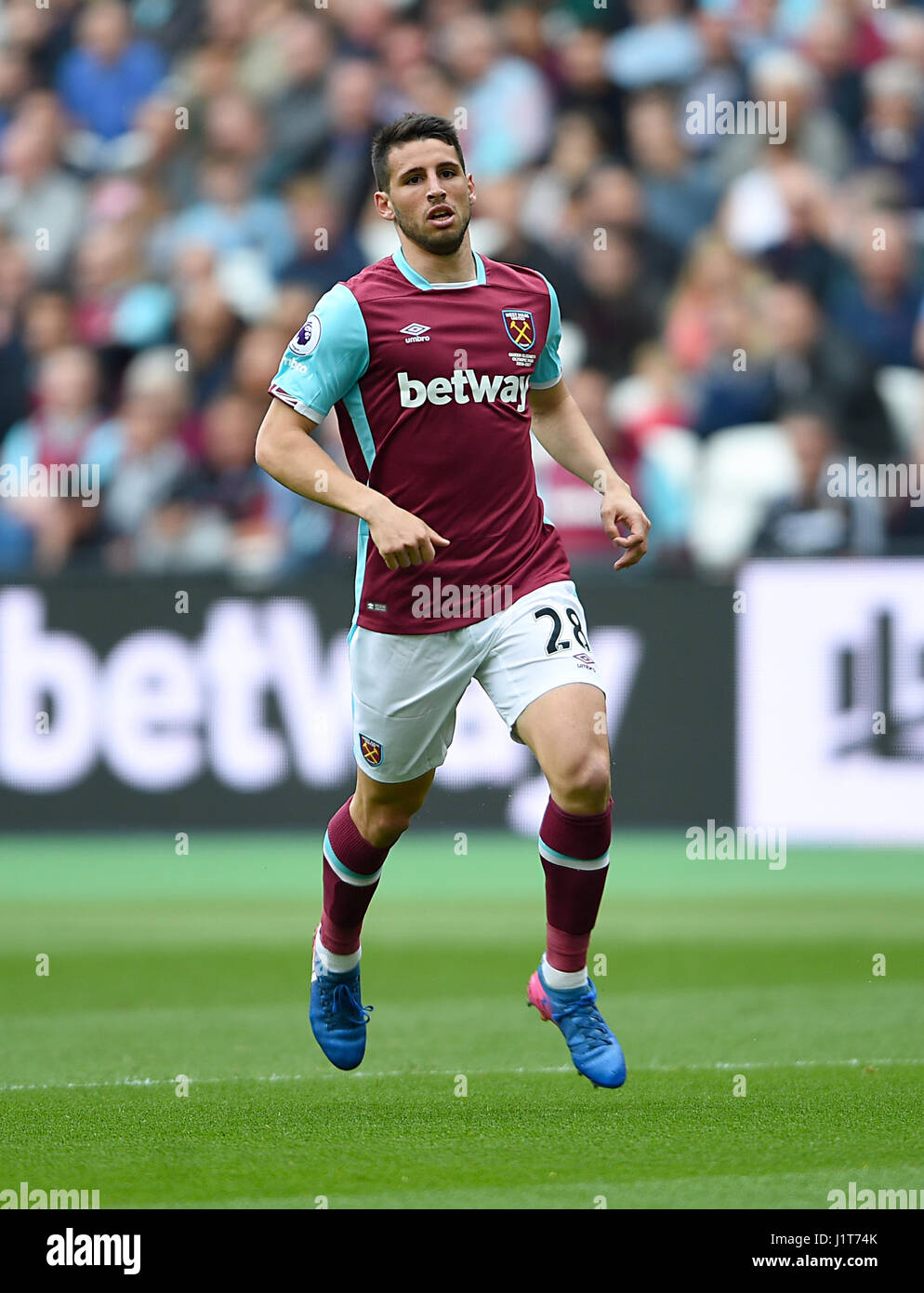 West Ham United's Jonathan Calleri during the Premier League match at ...