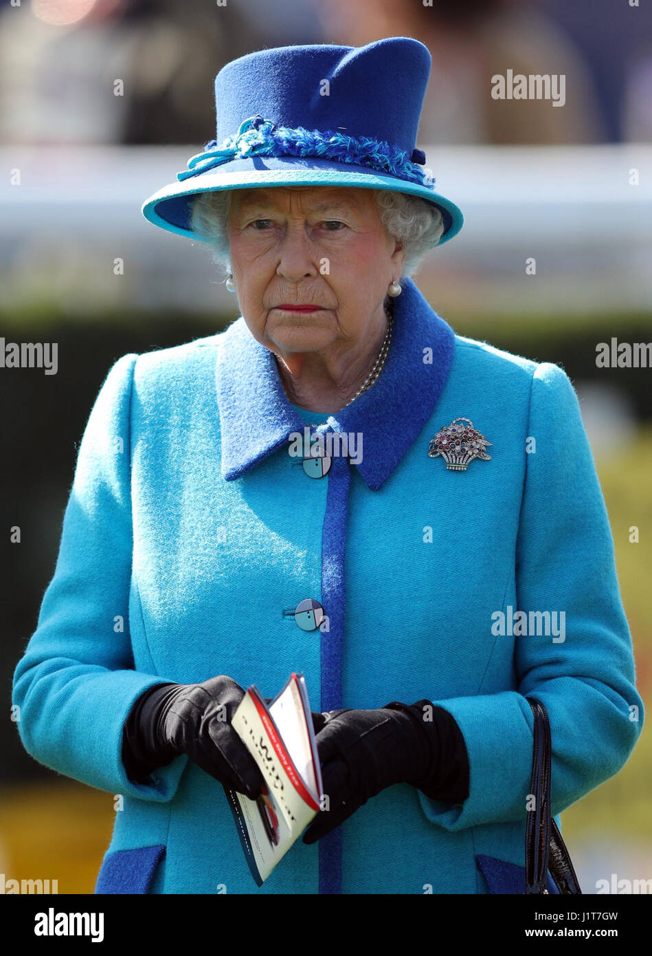 Queen Elizabeth II attends the Dubai Duty Free Spring Trials and Beer ...