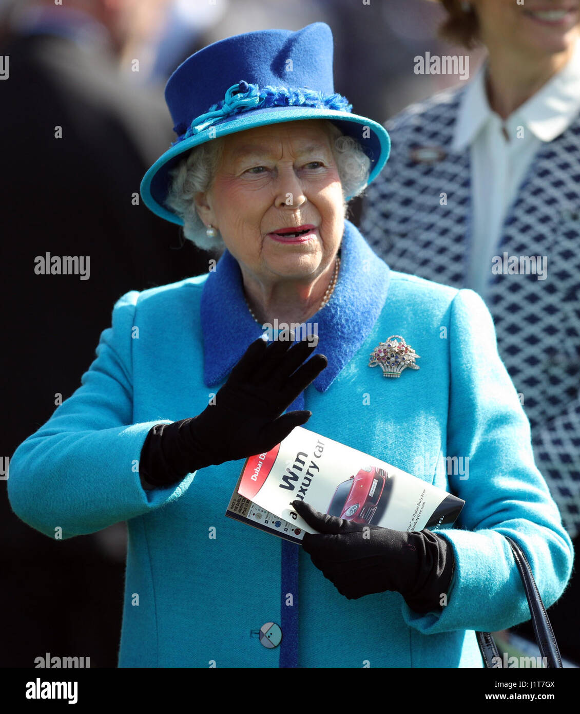 Queen Elizabeth II attends the Dubai Duty Free Spring Trials and Beer ...