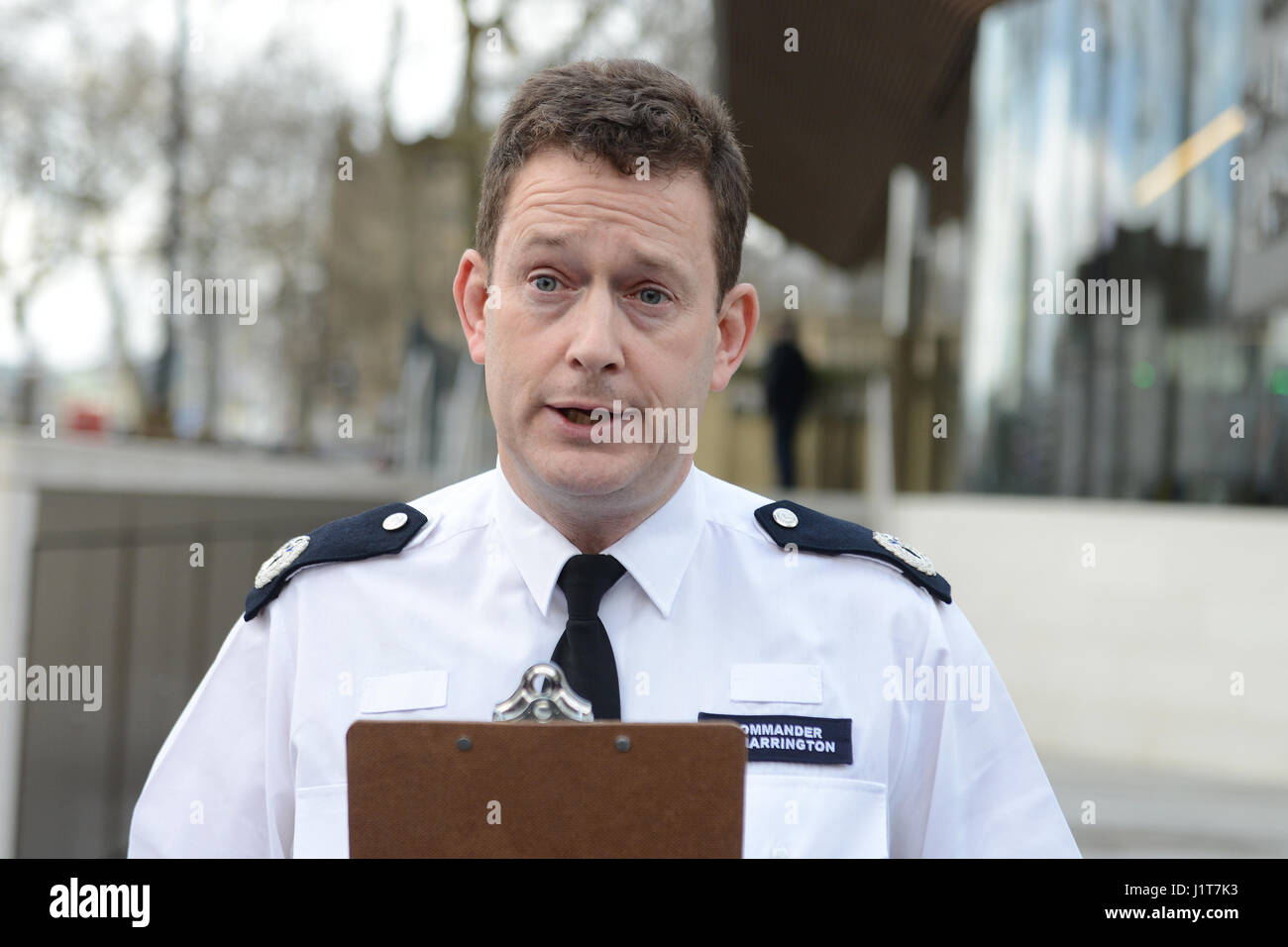 Commander B J Harrington speaks about terrorist attack in Westminster ...