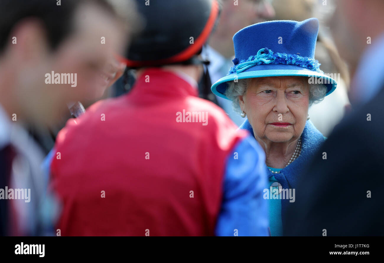 Queen Elizabeth II attends the Dubai Duty Free Spring Trials and Beer ...