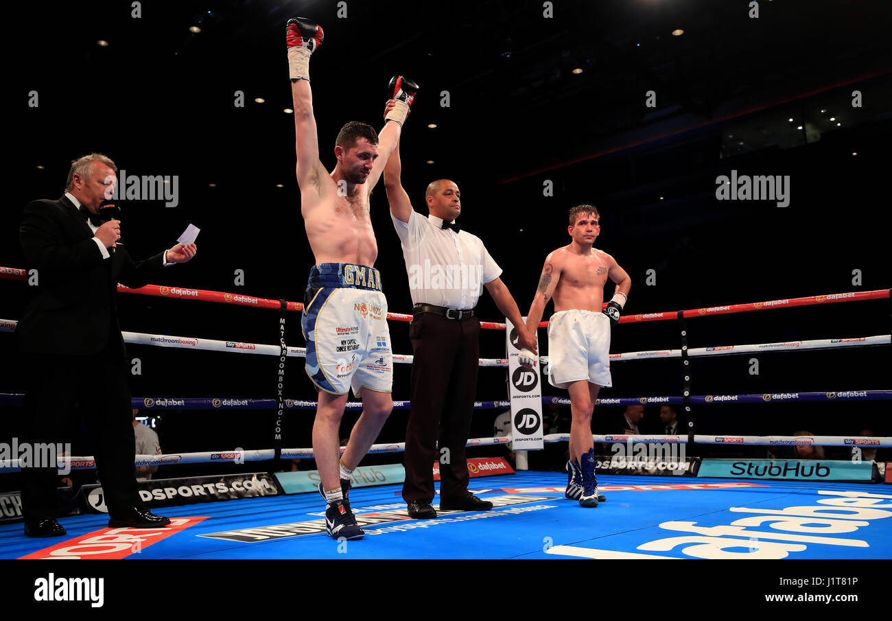 Ged Carroll in action Josh Thorne in a Super Lightweight contest at ...