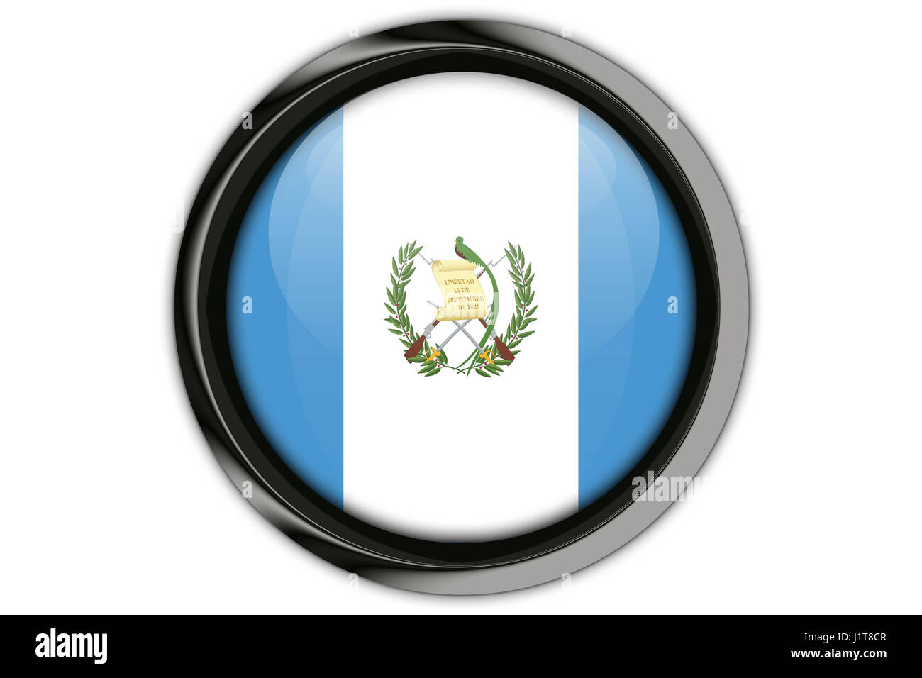 Guatemala flag in the button pin Isolated on White Background Stock ...