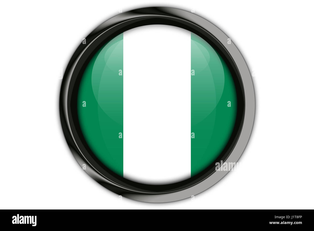 Nigeria flag in the button pin Isolated on White Background Stock Photo ...