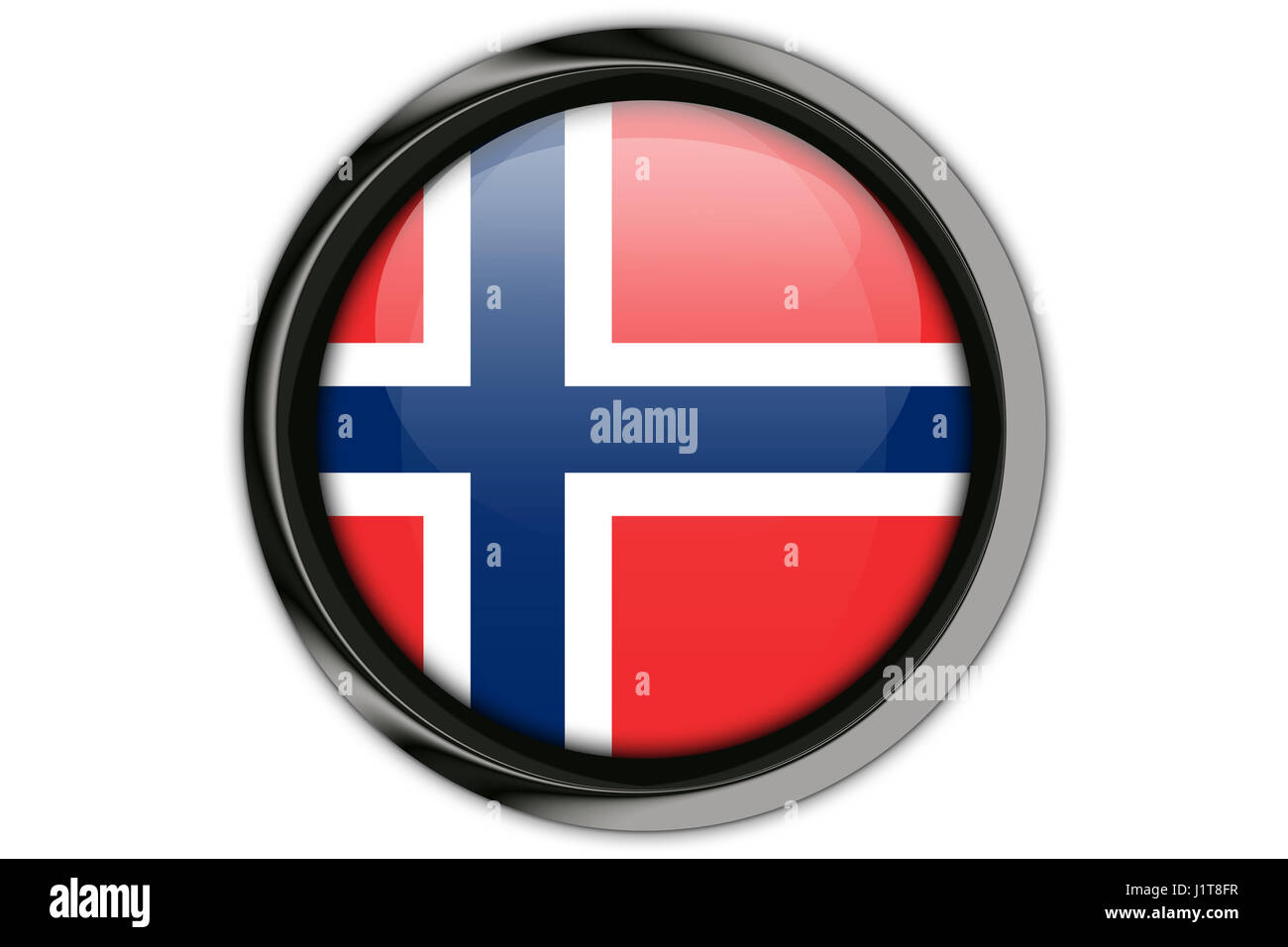 Norway flag in the button pin Isolated on White Background Stock Photo ...