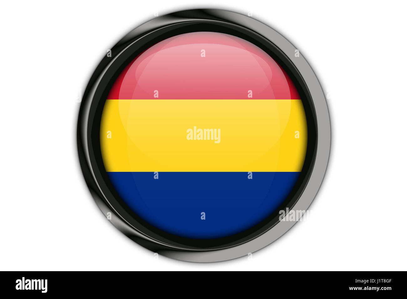 Romania flag in the button pin Isolated on White Background Stock Photo ...