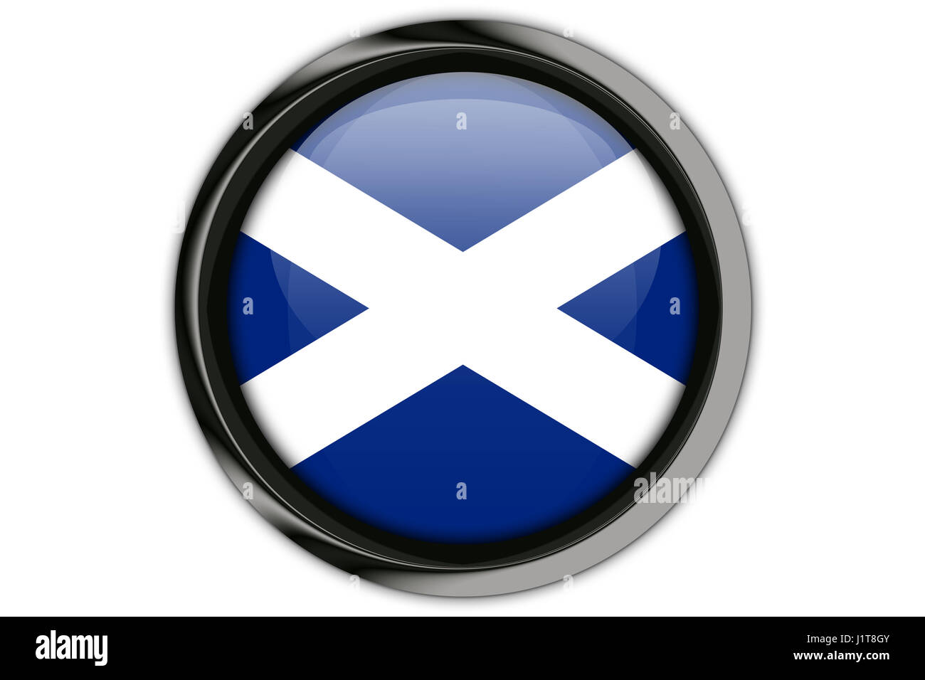 Scotland flag in the button pin Isolated on White Background Stock ...