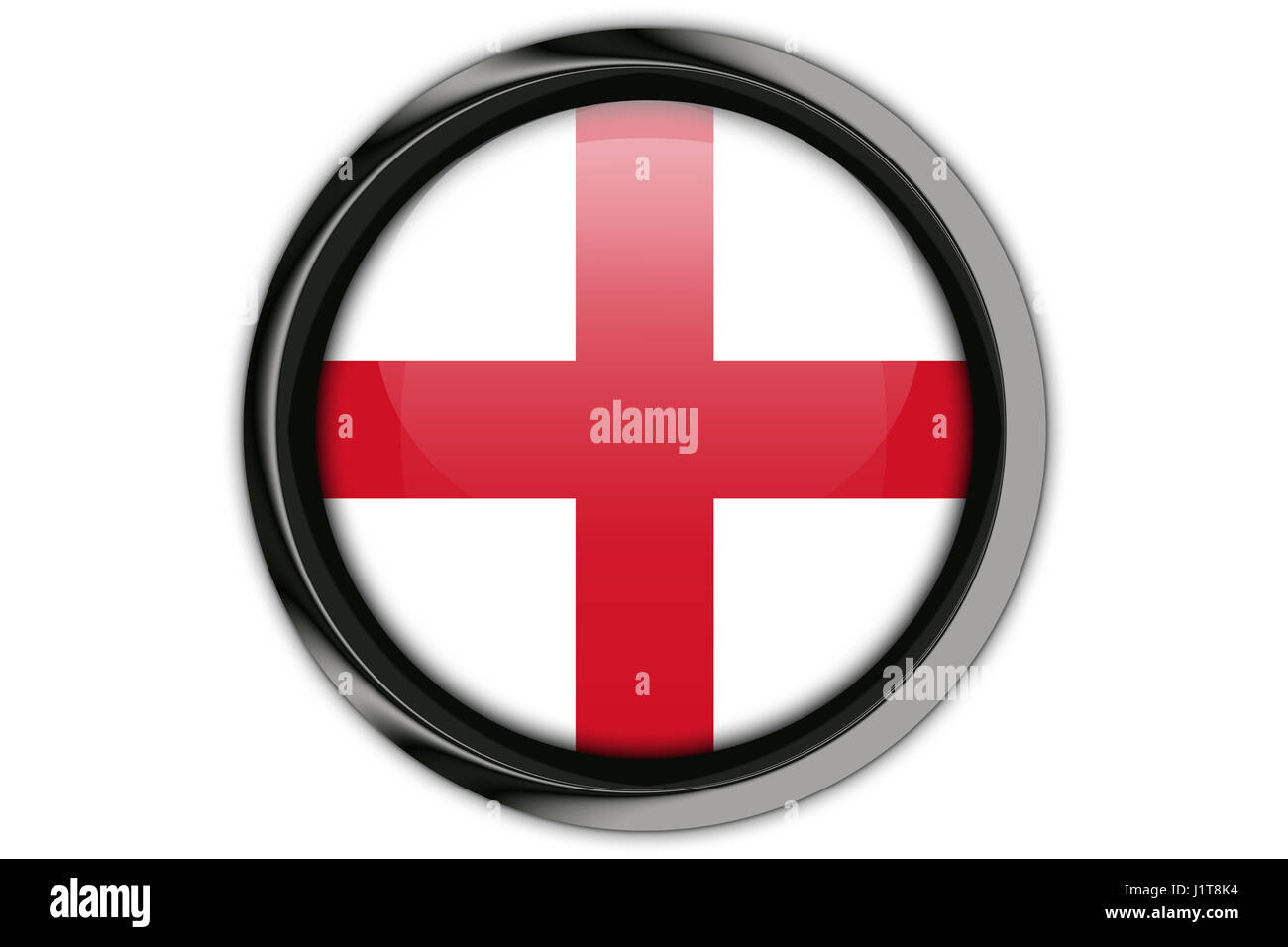 England flag in the button pin Isolated on White Background Stock Photo ...