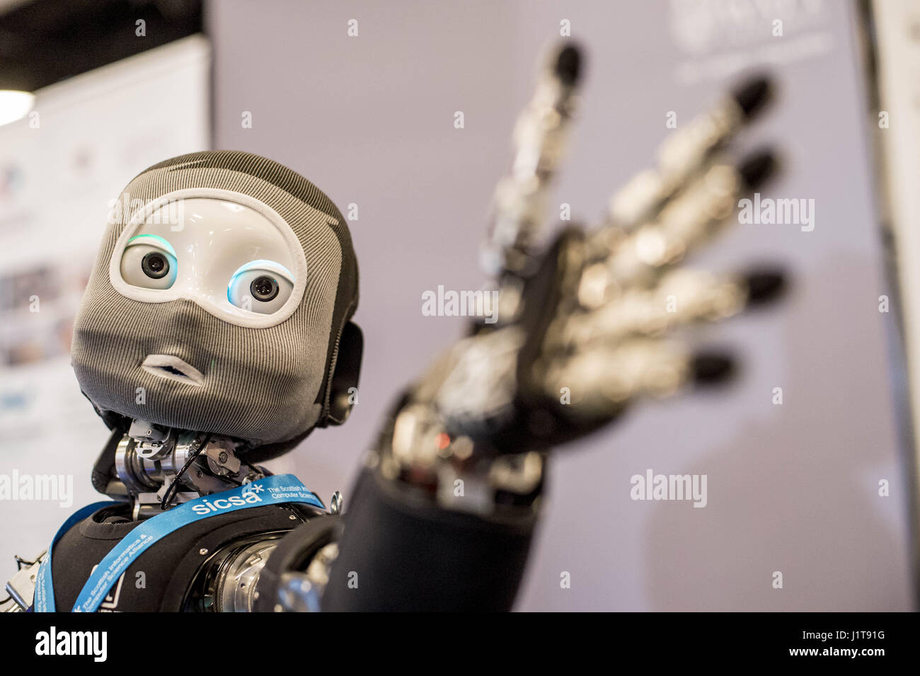 "Nikita" the robots name is an I Cub that is able to track objects and ...