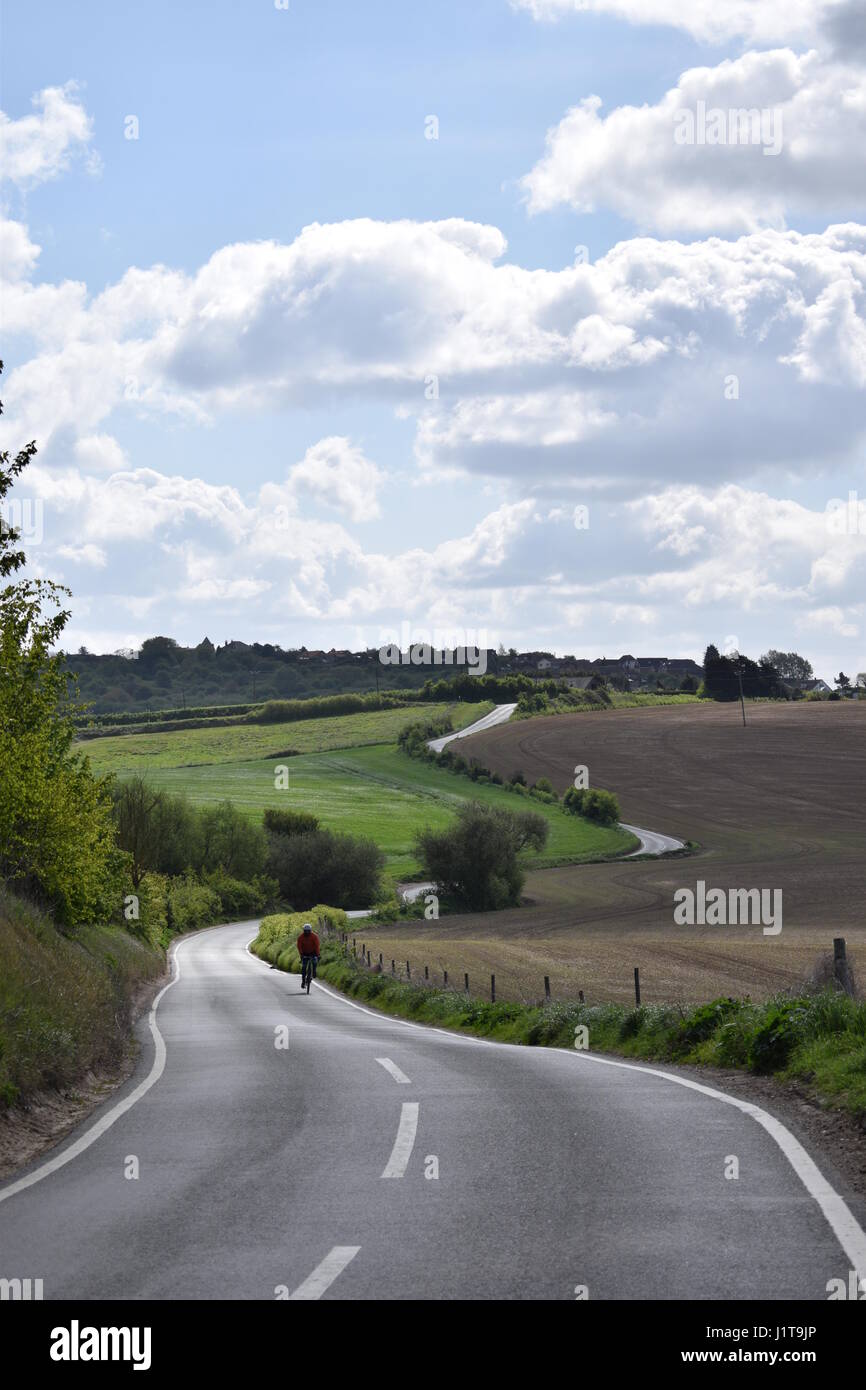 Cycling on the open road Stock Photo - Alamy