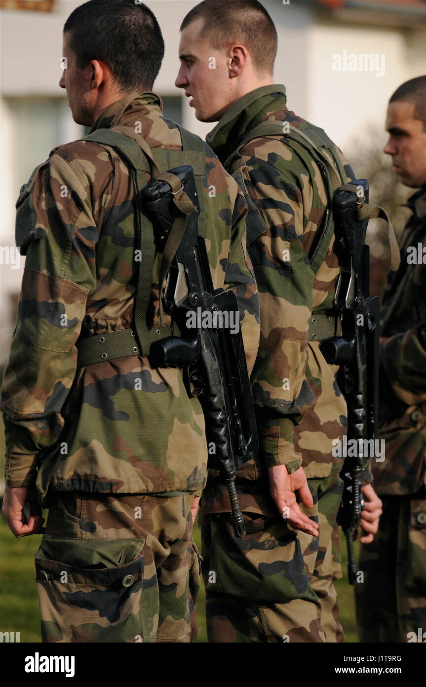 Young french Recruits Attend Rifle Shooting Training At La Valbonne ...