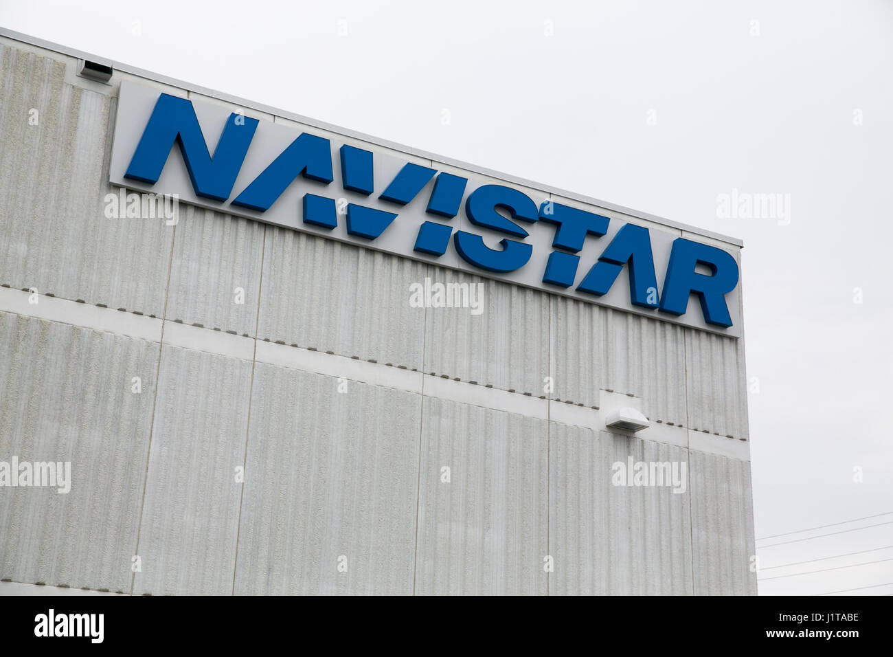 A logo sign outside of a facility occupied by Navistar in Hannon ...