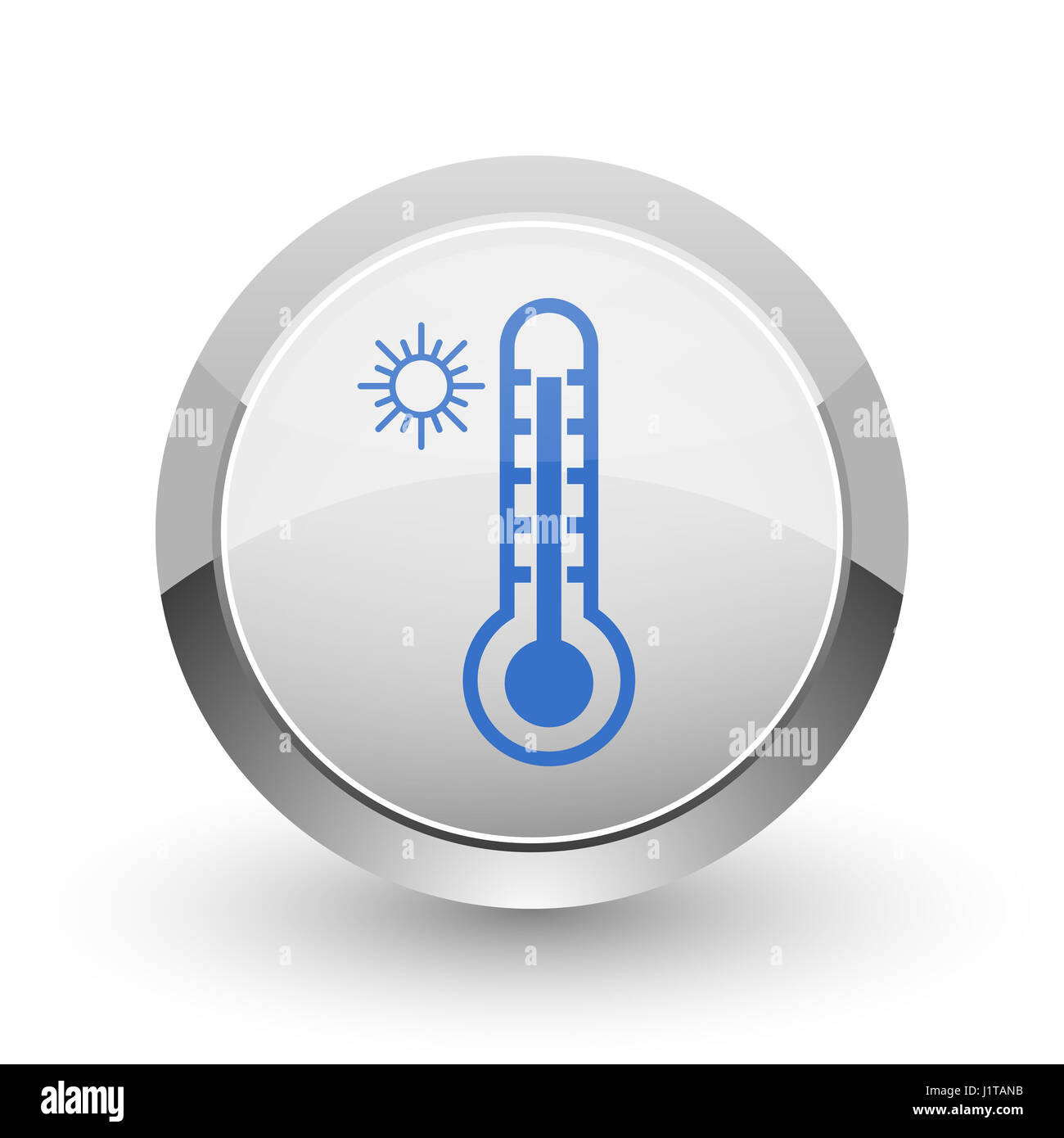 Hot temperature chrome border web and smartphone apps design round ...